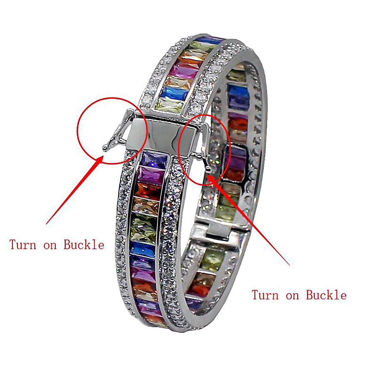 Women Amethyst Bracelets Garnet Ruby Blue Sapphire Tennis Bracelet Bridal Girl Girlfriend Jewelry