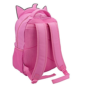 AI ACCESSORY INNOVATIONS Sonic The Hedgehog Backpack for Boys & Girls, Bookbag with Adjustable Shoulder Straps & Padded Back, Amy Rose 16 Inch Schoolbag with 3D Features, Durable School Bag for Kids