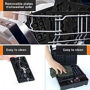 Car Mini Waffle Maker Waffle Iron for Kids 8 Different Cars Shaped Waffles in Minutes, with Timer Knob 2 IN 1 Electric Non-Stick Breakfast Pancake Maker with Removable Plates, Fun Gift for Kids Family