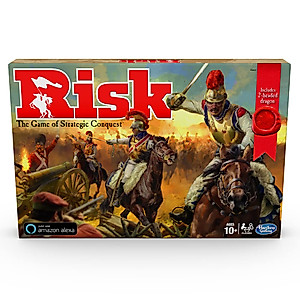 Hasbro Gaming Risk Game with Dragon; for Use with Amazon Alexa; Strategy Board Game Ages 10 and Up; with Special Dragon Token