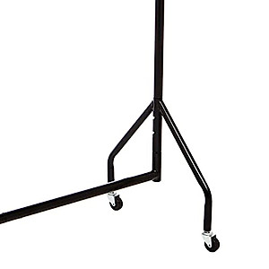 Amazon Basics Heavy Duty Rolling Garment Rack, Hanging Clothes Organizer Rail for Display and Storage, 48 x 60 Inches - Black