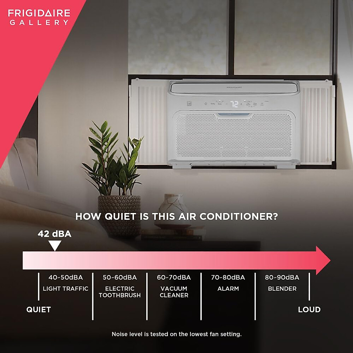 Frigidaire GHWQ103WC1 Inverter Quiet Temp Room Air Conditioner, 10,000 BTU with Wi-Fi Connected, Energy Star Certified, Easy-to-Clean Washable Filter, in White