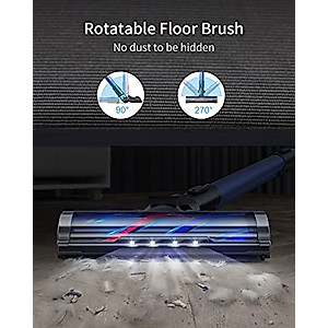 HONITURE Cordless Vacuum Cleaner 400W 33000PA Stick Vacuum with Touch Screen 55Min Runtime Battery Handheld Vacuum Lightweight Powerful Cordless Stick Vacuum for Hardwood Floors,Carpets,Pet Hair S12