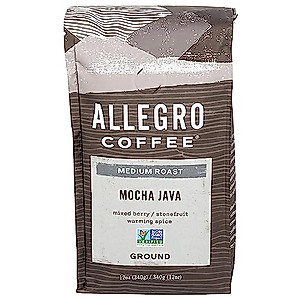 Allegro Coffee Mocha Java Ground Coffee, 12 oz