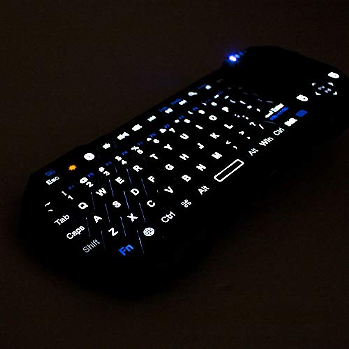 Fosmon Mini Bluetooth Keyboard (QWERTY Keypad), Wireless Portable Lightweight with Built-In Touchpad, Compatible with Apple TV, PS4, HTPC/IPTVVR Glasses, Smartphones and more