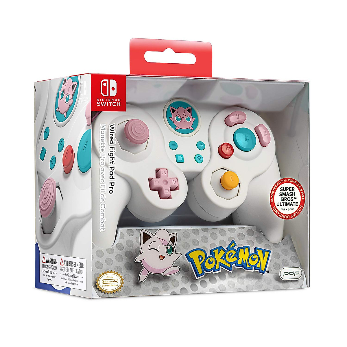 PDP Gaming Pokemon Jiggly Puff GameCube Wired Fight Pad Pro Controller: Jiggly Puff - Nintendo Switch