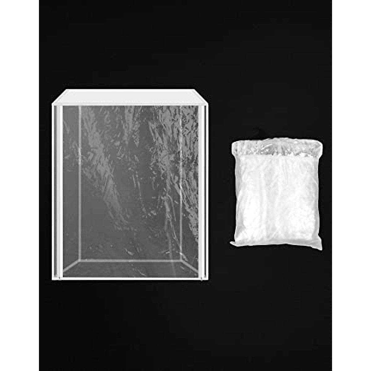 QWORK Plastic Pan Sheet Rack Cover, 10-Tier 28" x 23" x 33" Pan Rack Covers, Keep Your Bakery Goods Fresh, 2 Pack