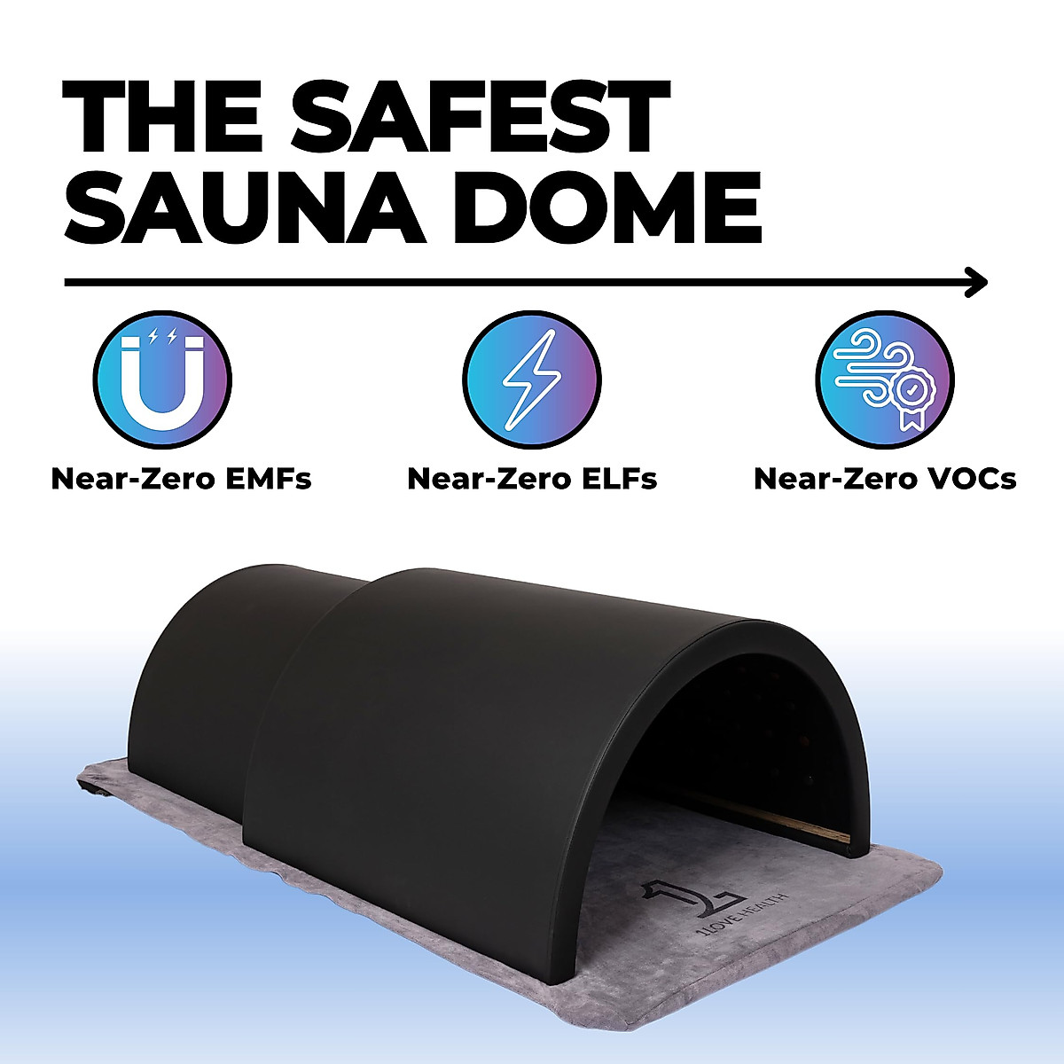1Love Luxor Pro Far Infrared Sauna Dome | Near Zero EMFs, ELFs & VOCs | 10 Minute Preheat | 1200W/110V Power | Personal Sauna | 1 Person Sauna | Portable Dry Sauna | Home Sauna | Therapeutic Stones