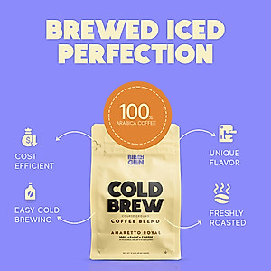 Birch Glen Roasters Cold Brew Coffee | Flavored Coarse Ground Coffee | Medium Roast | Artisanal Roasting | 100% Arabica |1 LB Bag | S'mores