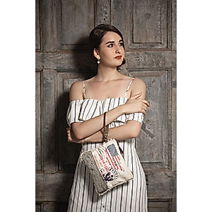 Myra Bag Verge Canvas & Cowhide Wristlet