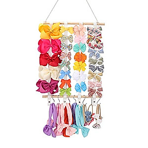 OAOLEER Hair Bow Holder Organizer for Girls，Hair Clips Headband Organizer Storage Wall Hanging Home Decor for Girls Room