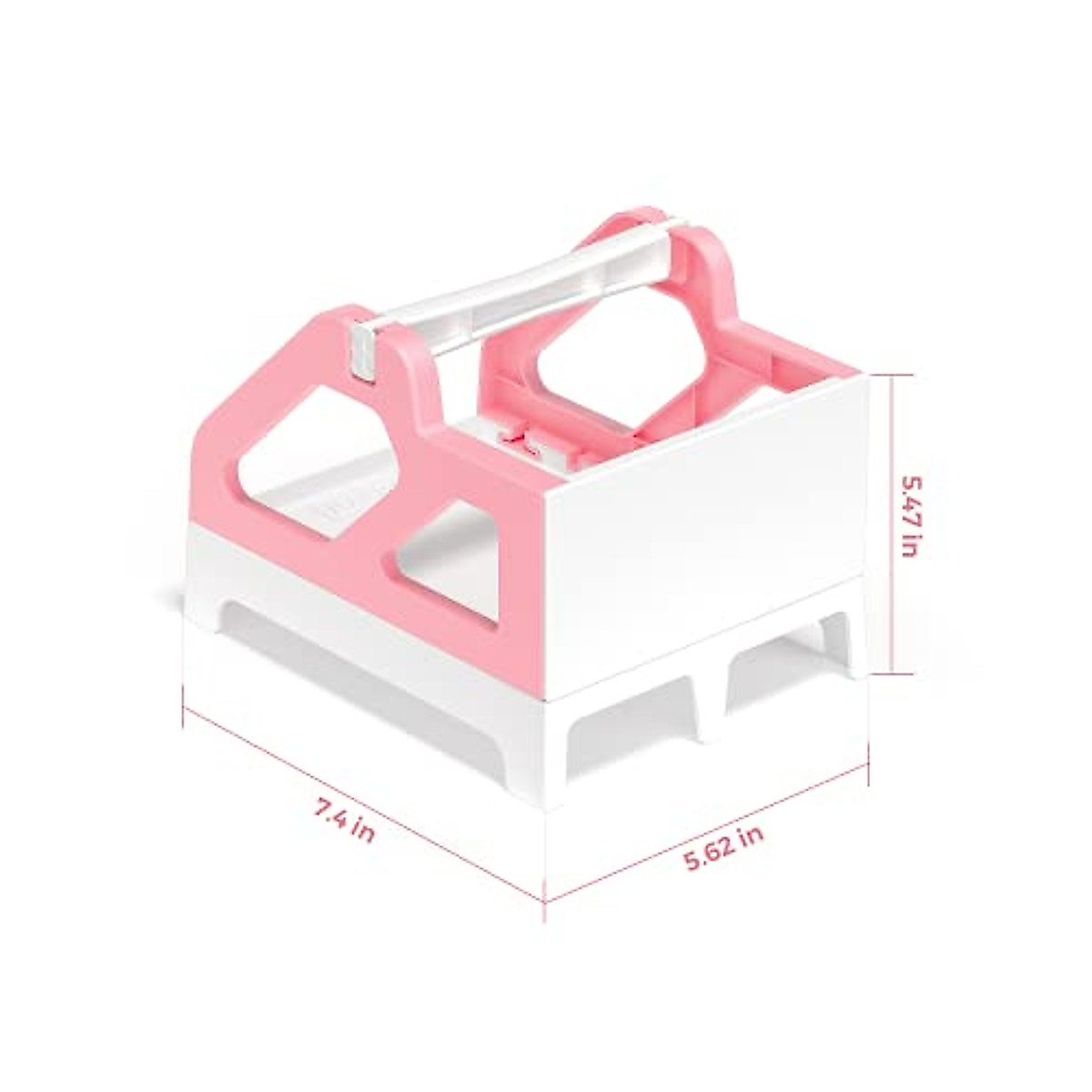 MUNBYN Pink Label Holder for Rolls and Fan-Fold Labels, Shipping Label Roll Holder for Desktop Label Printer Shipping Supplies Industrial Labels…