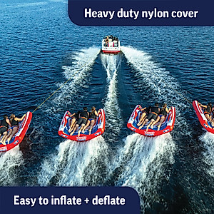 WOW Sports Power Steer Towable Tube for Boating - 1 to 3 Person Towable - Steerable Tubes for Boating