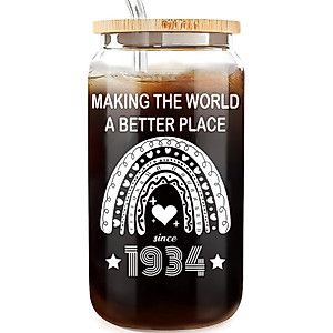 12th Birthday Gifts for Girls 12 Year Old Birthday Cups 2012 Birthday Present Happy 12th Birthday Cute Glass Cups with Lids and Straws 12th Birthday Party Decorations Gifts Ideas 16 Oz Can Glass