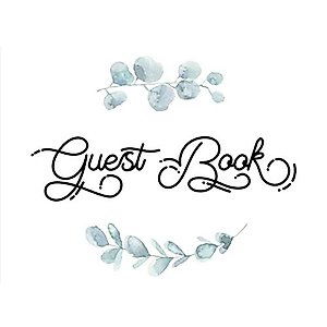 Guest Book: Guest book with email column - Sign in book for birthday party - 154 pages - 8.25 x6 inches - Soft cover