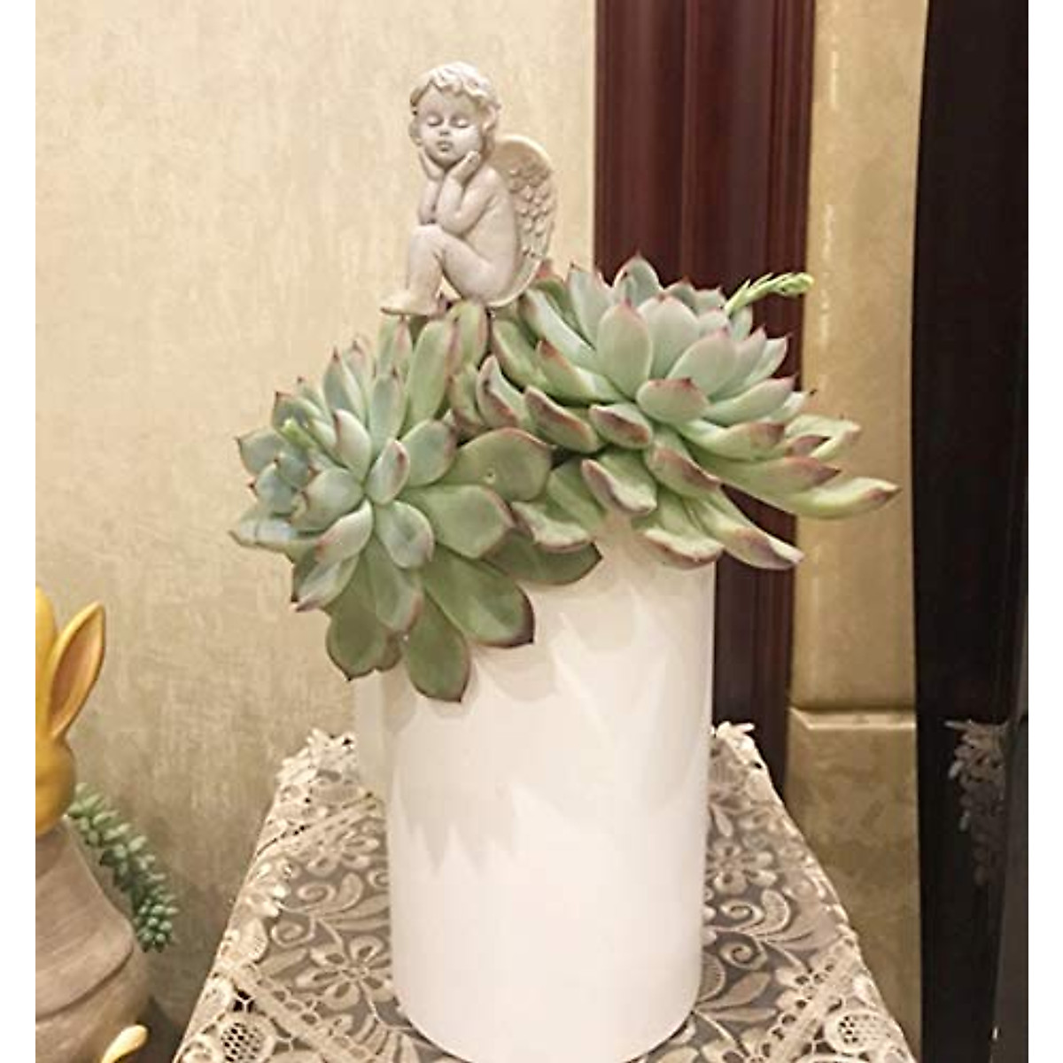 MUAMAX Decorative Angel Garden Stakes Miniature Angel Fairy Garden Angel Small Memorial Statue