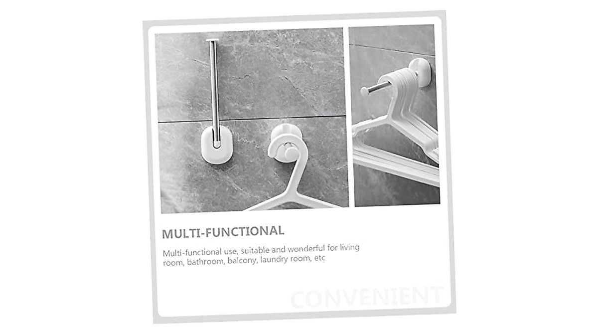Alipis 2pcs Wall-Mounted Clothes Hanger Rack for Space Saving