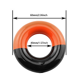 DGZZI Swing Ring Black and Orange Golf Club Warm Up Swing Donut Weight Ring Training Practice Aid Tool