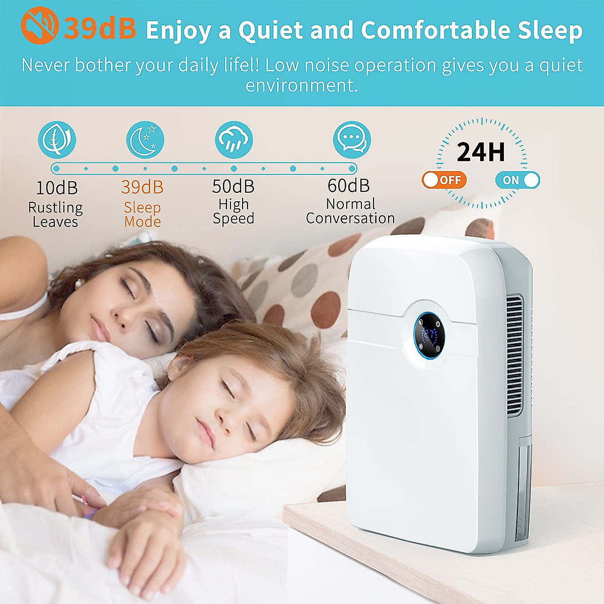 Dehumidifiers for Home, Dehumidifier 4500 Cubic Feet (320 sq ft) Electric Dehumidifiers with Remote Control, Auto Shut Off, 77.4oz Quiet Air Dehumidifier