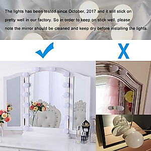 Chende Hollywood Vanity Lights for Makeup, LED Vanity Mirror Lights with 14 Dimmable Bulbs and AC Adapter, Stick on Makeup Lights for Dressing Room, Mirror Not Included