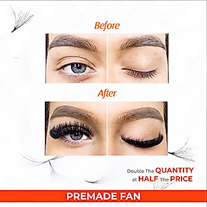 THE LASH SUPPLY 1000fans 3D 4D 5D 6D 7D 8D 10D 12D 14D Wispy Premade Fan Eyelashes, C/CC/D Curl, 8-20mm Length, 0.03/0.05/0.07 Thickness, Promade Loose Eyelash Extension Fans, Mixed Length Pack