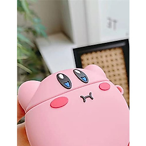 Cartoon Case Compatible with Apple AirPods Pro Case Cover Silicone Shockproof Slim Ultrathin Cute Protective Case Anti-Fall Headphone Case (Pink Monster, Airpods Pro)