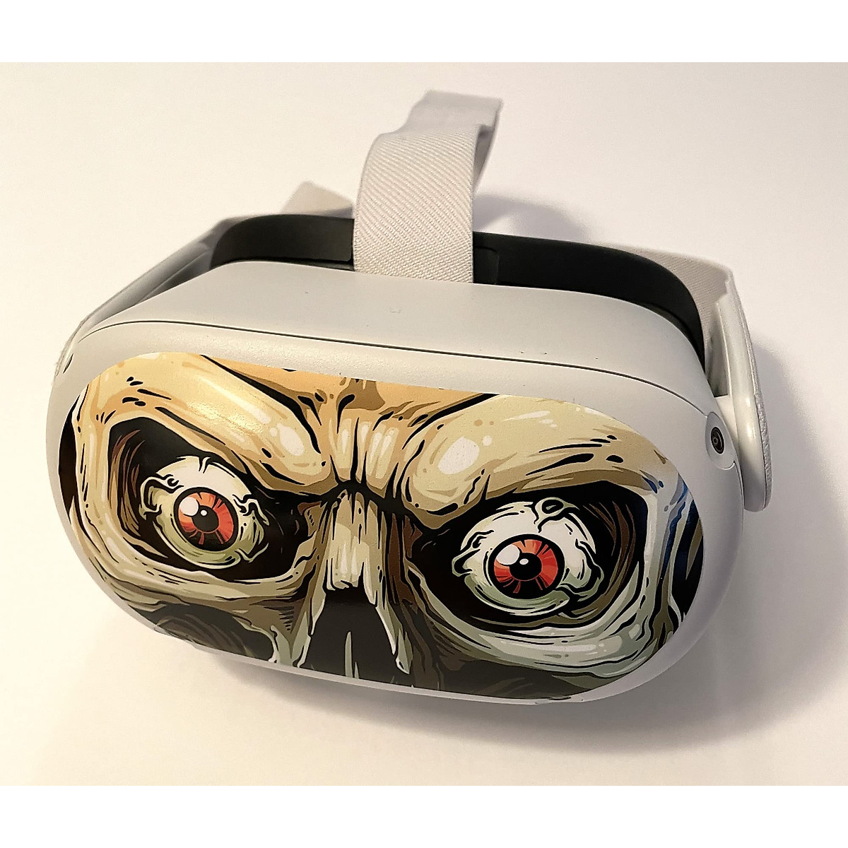 Scary Skeleton Decal for Quest 2 VR Headset - Meta/Oculus - Glossy Vinyl Sticker