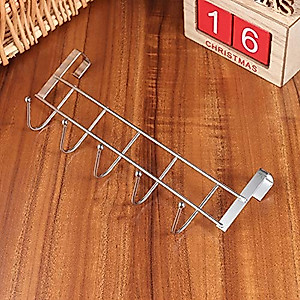 Garneck Over The Door Hook Stainless Steel Door Hanger Towel Rack Door Coat Rack Hanger for Hanging Clothes Towels Coats Hat