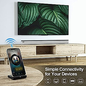 BINNIFA Sound Bar for TV,Sound Bar, Soundbar for TV, Wired&Wireless Bluetooth 5.0 Speakers for TV,HDMI/Opt/Aux/USB, 32 inch,Wall Mountable Easy Set,Surround Sound System for TV&Home Theater