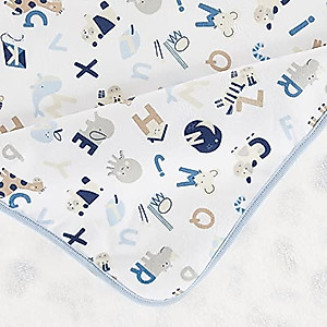 The Children's Place Baby Cozy Blanket, Blue ABC, NO_Size