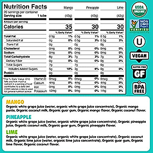 DeeBee's Organics Non-Dairy Gelato Pops, Creamy Freezer Pops made with Coconut Milk, No Refined Sugar, No Artificial Flavors or Colors (Pack of 20)