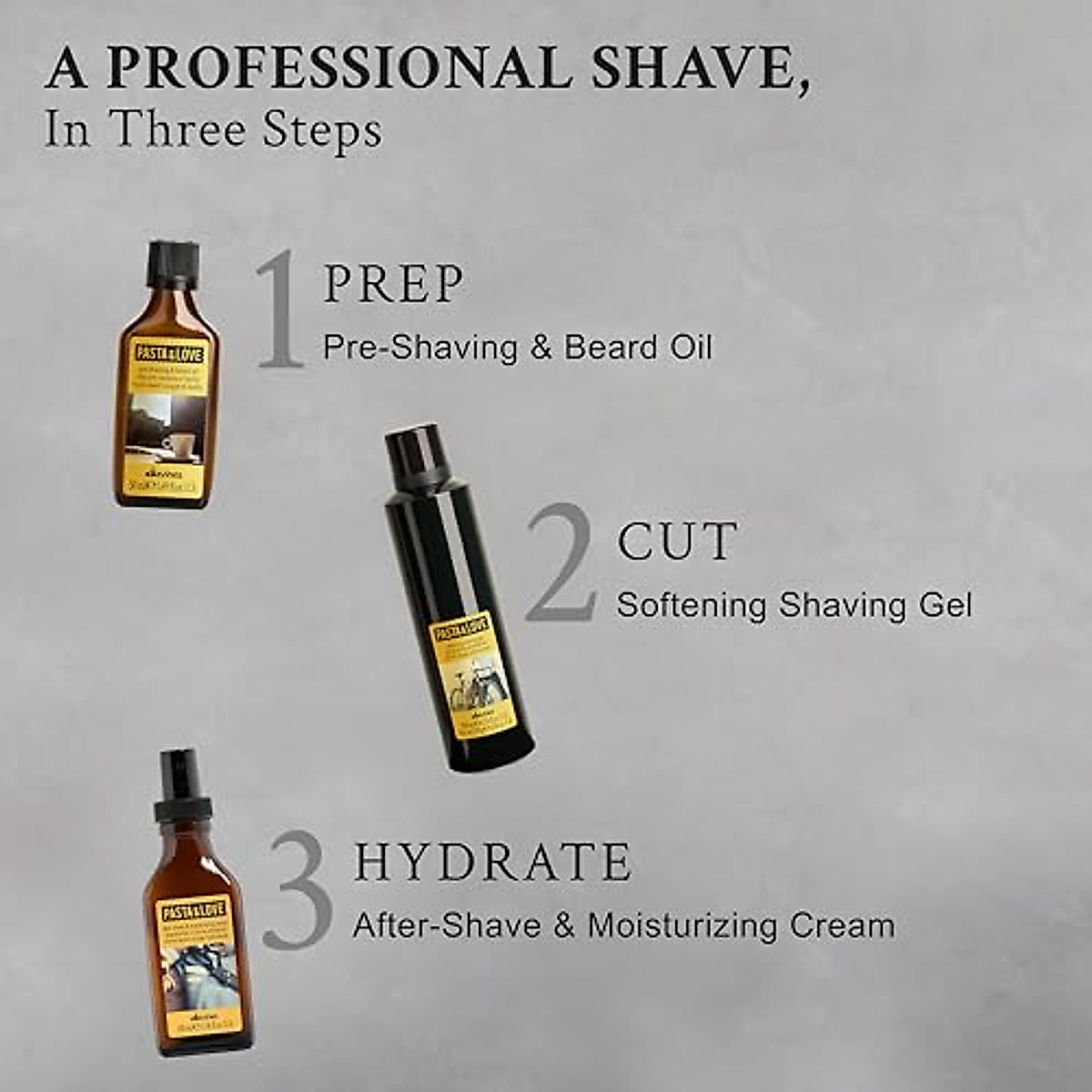 Davines Pasta & Love Men's Softening Shaving Gel to Foam, Soothing Formula with Alkekengi Extract, 6.76 fl. oz.