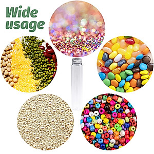 24 Pcs 115ml Test Tubes,Clear Plastic Test Tubes with Caps,Flat-Bottomed Bath Salt Containers for Candy,Gumball Candy,Plant Propagation,Jewelry