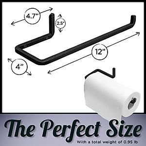 Wrought Iron Wall Mount Basic Paper Towels Holder for Kitchen, Rustic Towel Rack