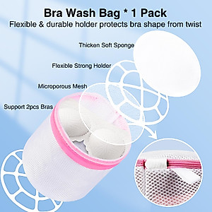 9Pcs Durable Mesh Laundry Bags, Various Size Lingerie Bags for Delicates in Washer and Dryer- 1pcs Bra Bag, 3pcs Large Drawstring Travel Laundry Bags, 5pcs Sturdy Zipper Delicates Bags for Sock, Shirt