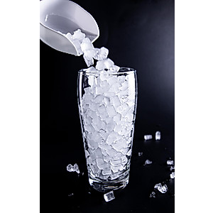 Igloo Thermostar 40-Pound Nugget Ice Maker with Auto-Clean and LED Panel, Ice Scoop, Black Stainless