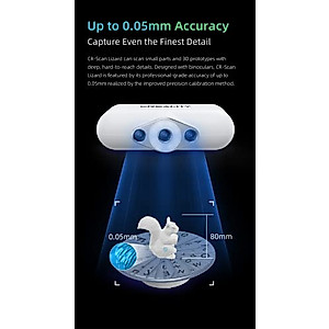 Creality 3D Scanner, Portable 3D Scanner, 3D Modeling 0.05mm Precision 10FPS Scanning Speed for 3D Printing Support Windows MAC OS System (CR-Scan Lizard Premium)