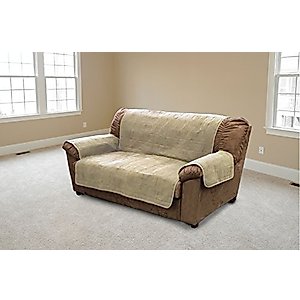 FurHaven Pet Furniture Protector | Home Loveseat Protector/Cover for Dogs & Cats, Clay