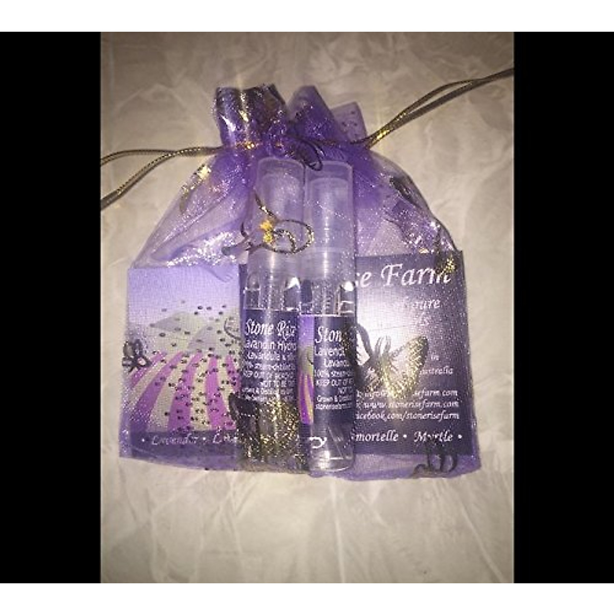 Ankirol 100pcs Mini Sheer Organza Wedding Favor Bags 3.5x4.5'' Luxury Jewelry Candy Gift Card Bags with Gold Line Drawstring Pouches Butterflies (Light Purple)