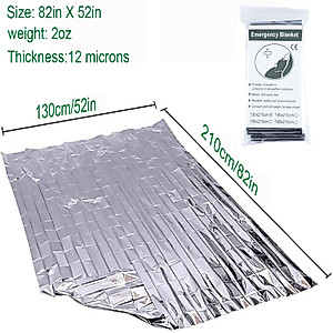 Crisonky Emergency Mylar Thermal Blankets, Designed for Outdoors, Survival Reflective Thermal First Aid Foil Blanket