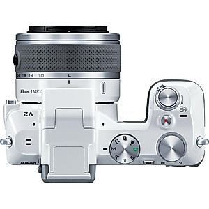 Nikon 1 V2 14.2 MP HD Digital Camera Body with 10-100mm VR 1 NIKKOR Lens (White)