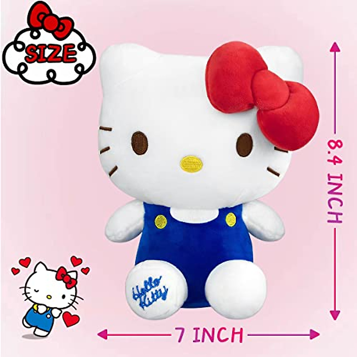 ZEKLZD Kawaii Plush Toys,8.4" Lovely Plushies,Cartoon Stuffed Soft Toy for Children Girls Fans,Gift for Children Birthday Christmas, New Year (B-Blue)