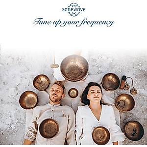 SANEWAVE Tibetan Singing Bowl Set and Tuning fork - Meditation Bowl - 4096 Diapason Sound Bowl - Cuenco Tibetanos for Healing and Mindfulness