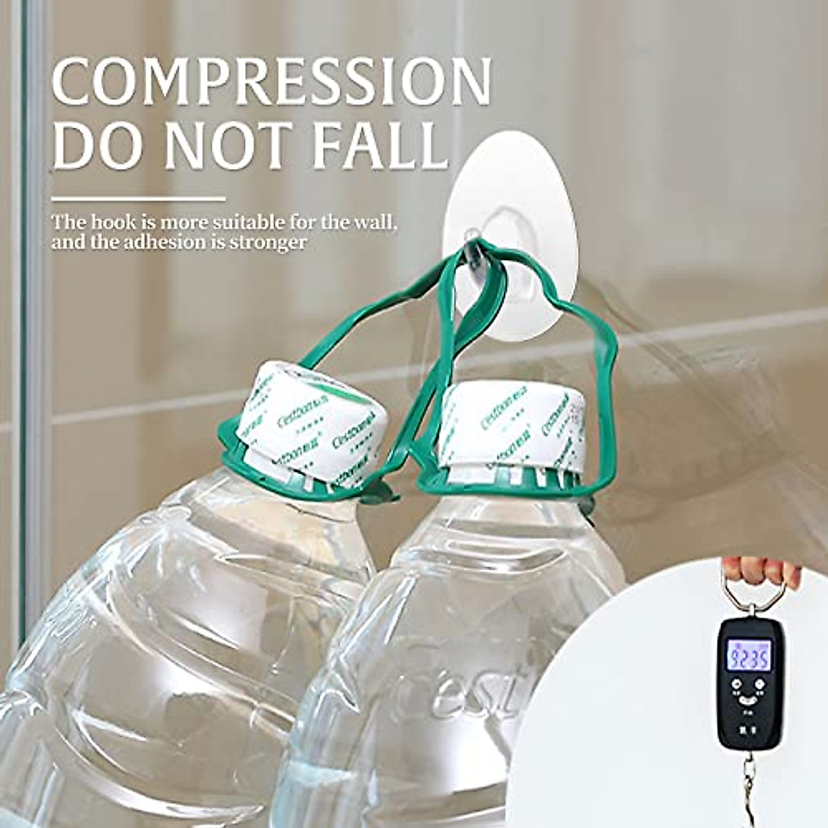 VENUSDALI Wall Hanging Hooks 12 lb (Max) Reusable Heavy Large Self-Adhesive Hook 10 Packaging, Bbathroom Waterproof Sticky Hook, Kitchen Transparent Hook Curtain Door Coat Cap for Easy Organization