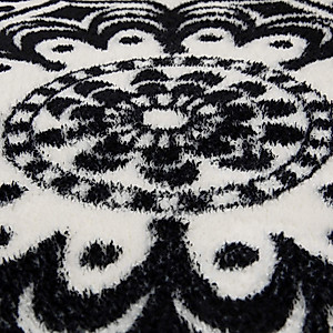 HEBE Boho Round Rugs 6Ft Washable Non Slip Round Area Rug Throw Soft Cute Round Nursery Rug Soft Fluffy Bathroom Rug Circle Rug for Bedroom Dorm Kids Room Nursery