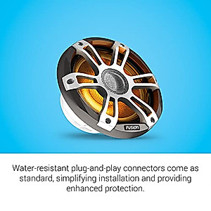 Garmin Fusion® Signature Series 3i Marine Coaxial Speakers, 7.7" 280-watt CRGBW Coaxial Sports Gray Marine Speakers (Pair)