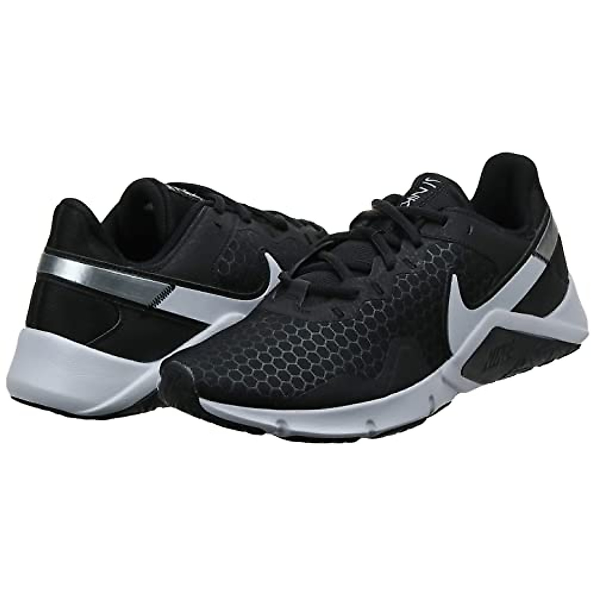 Nike Men's Gymnastics Shoe, Black White Metallic Silver, 13