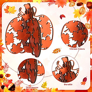 Soaoo 12 Pcs Thanksgiving Wooden Table Signs Pumpkin Wood Table Decoration Thanksgiving Tiered Tray Decoration Thanksgiving Table Centerpieces Block Sign Farmhouse Decorations for Home Party