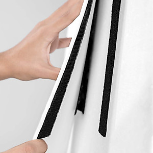 GOHOOK 2 Inch Adhesive Black Hook and Loop Tape - 5 Yards, Heavy Duty Strips/Industrial Strength Sticky Fastener