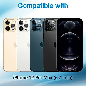 [2 Pack] Privacy Screen iPhone 12 Pro Max Full Edge Coverage Tempered Glass Screen Protector for iPhone 12 Pro Max, Anti-Spy, Shatterproof, Bubble Free, Anti-Fingerprint, Touch Sensitive, Case Friendly, Easy Installation